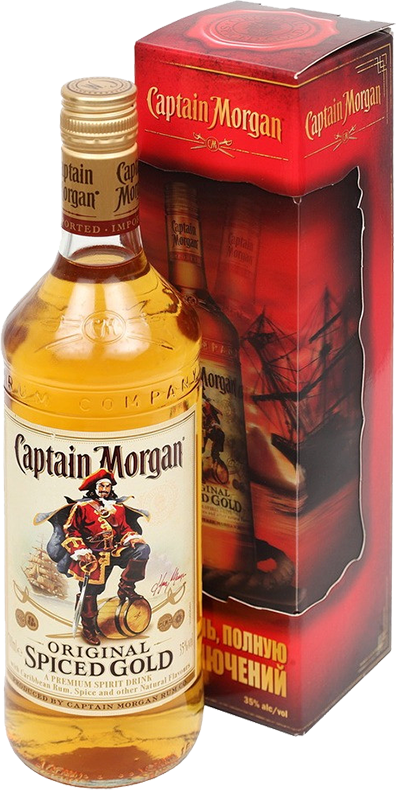 Ром Captain Morgan, Original Spiced Gold, in gift box 3D, 0.7 л. купить ...
