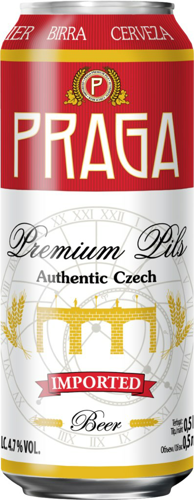 Пиво Praga, Premium Pils, in can, 0.5 л. купить пиво в Москве, цена 180 ...