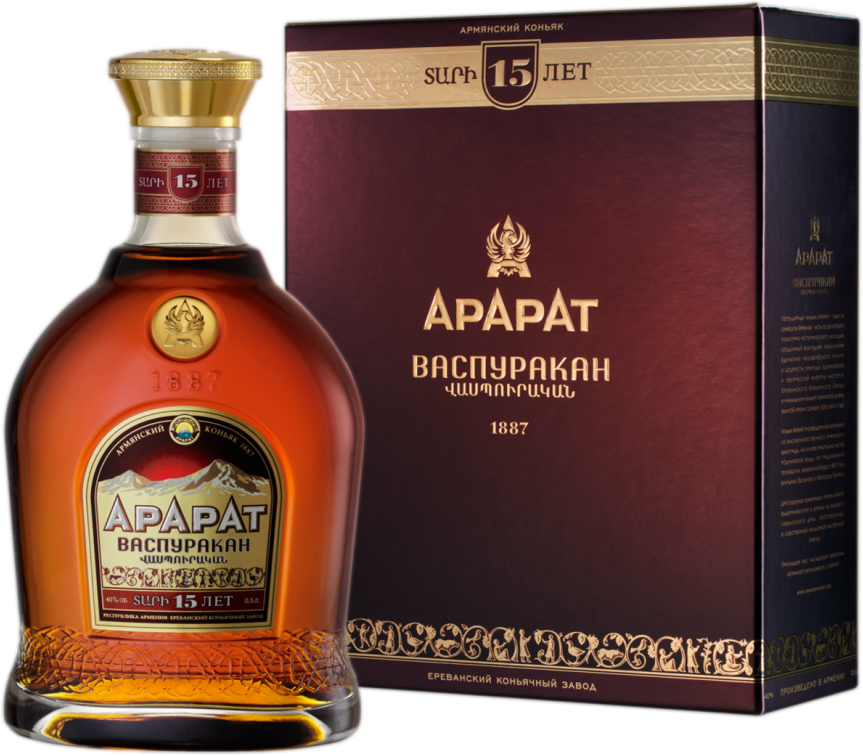 Бренди Ararat Vaspurakan, 15 years Old, in gift box, 0.5 л. купить ...