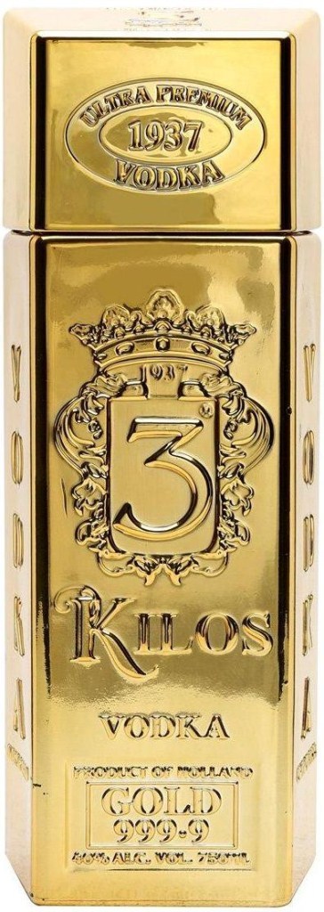 Водка 3 Kilos Vodka, Gold 999.9, 0.75 л. купить водку в Москве, цена 0 ...
